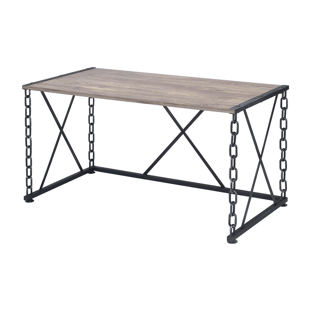 Williston Forge Console Table(Same 92248), Rustic Oak & Antique Black ...