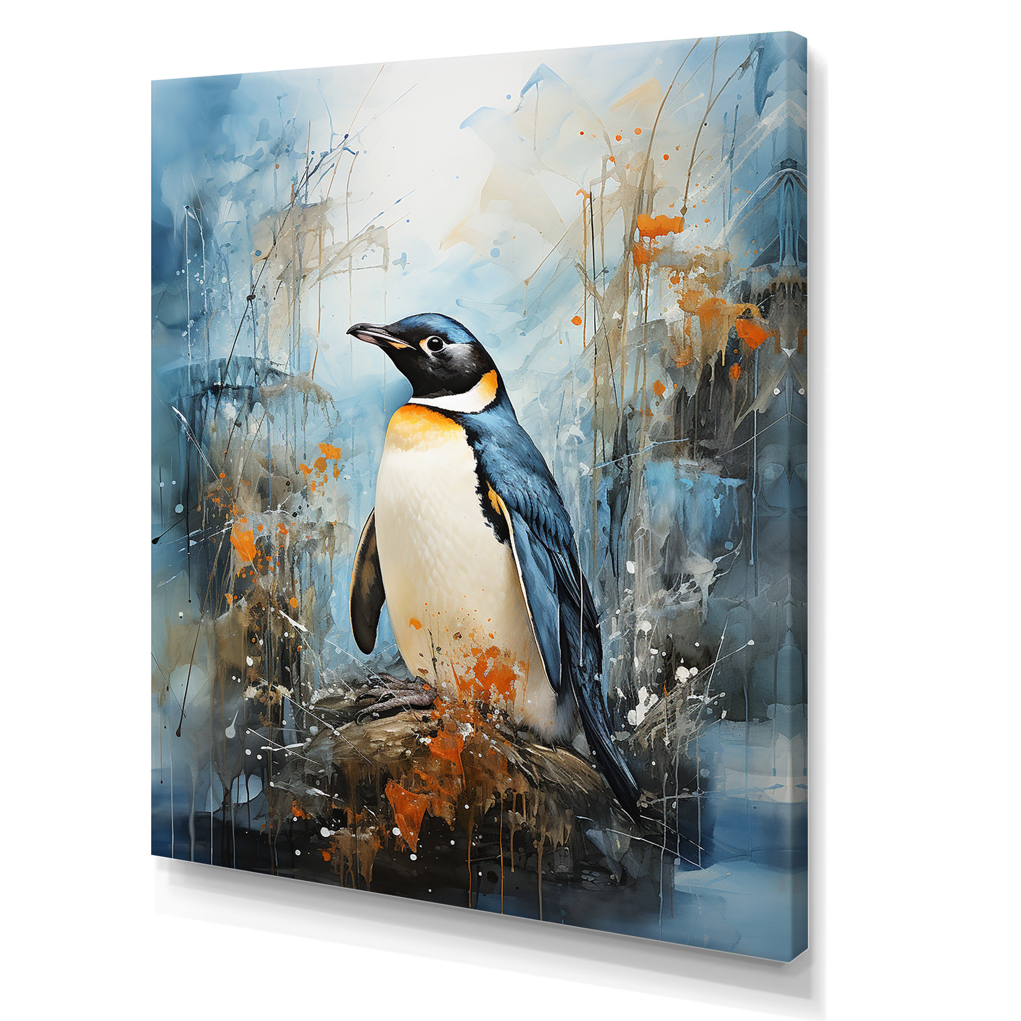 Highland Dunes Penguin Dreamscape IV - Penguin Wall Art Living Room ...