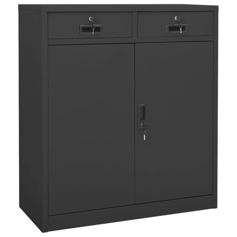 Inbox Zero Brynt 2 -Door 2 -Drawer Storage Cabinet | Wayfair.co.uk