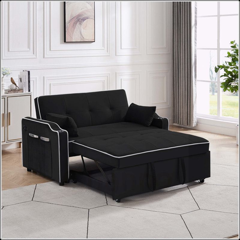 Ebern Designs 3 in 1 Convertible Sofa Chair Bed | Wayfair