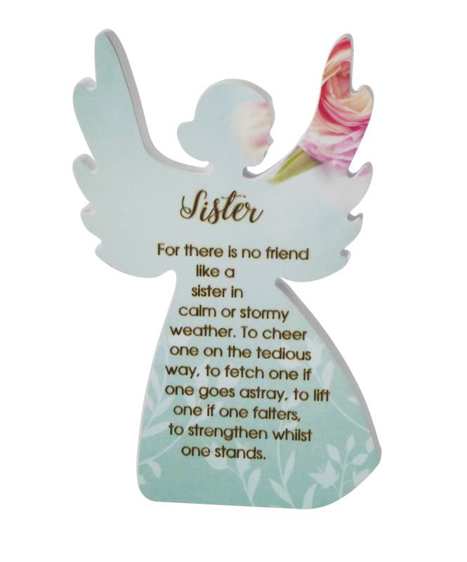 Trinx Angel Shape With Text-Sister Plaque - Wayfair Canada