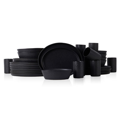 Stone by Mercer Project Katachi 32-Piece Dinnerware Set Stoneware ...