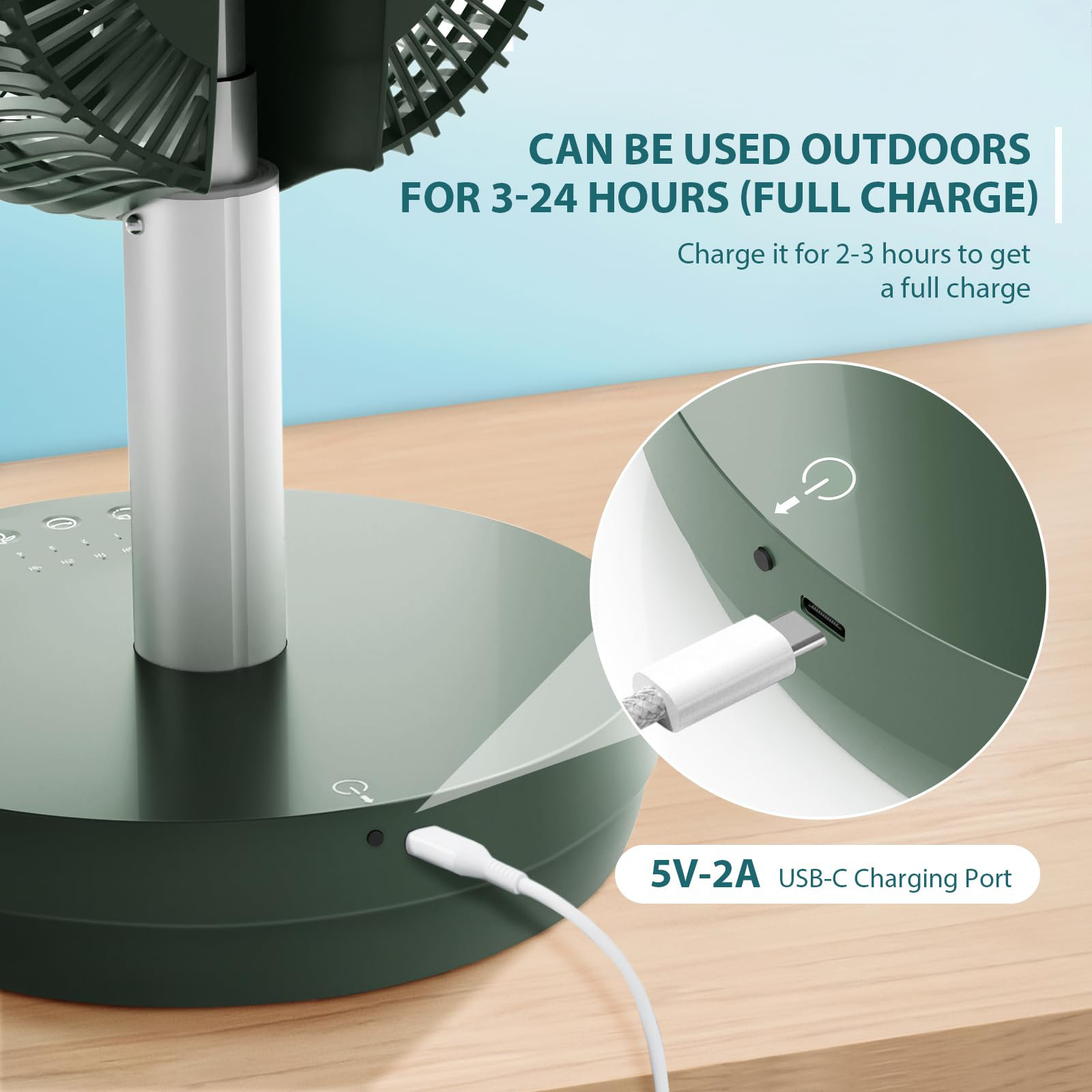 Antarctic Star 8" Foldable Travel Fan With Remote Control - Portable ...