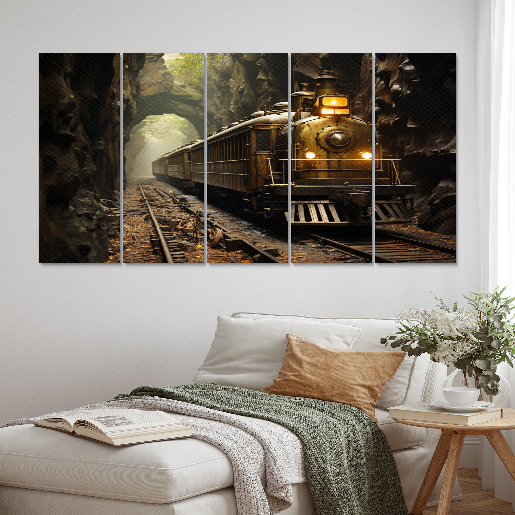 Williston Forge Vintage Train In Tunnel Timeless Portal ...