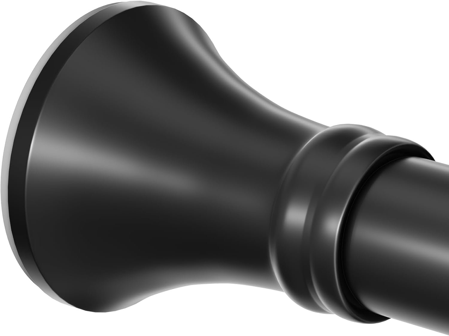 BEFIHO Matte Black Shower Curtain Rod 36-84 Inch(3-7Ft), No Slip No ...