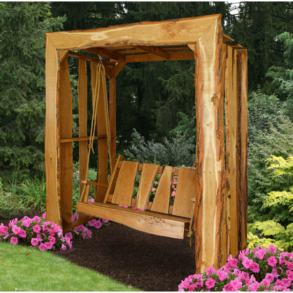 A&L Furniture Blue Mountain 60" W x 40" D Wood Arbor | Wayfair