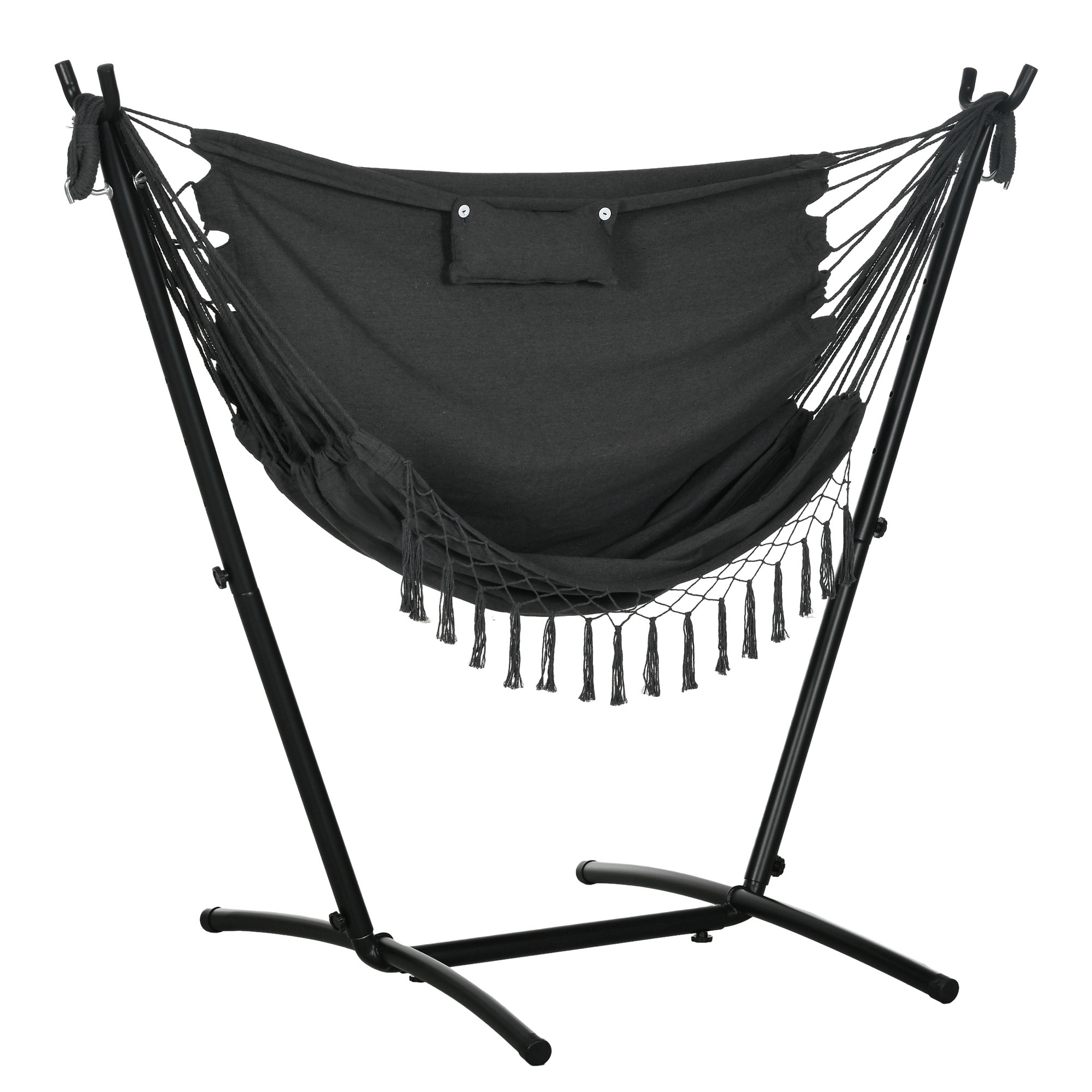 Bay Isle Home™ Outsunny Patio Hammock Chair With Stand, Outdoor Hammock ...