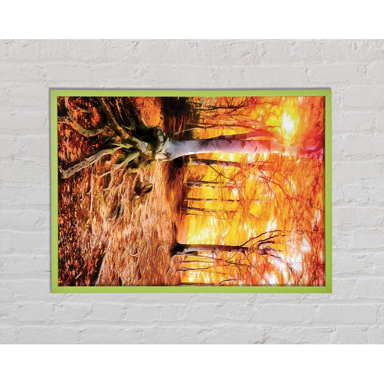 Brayden Studio Atanaska Golden Tre Walk - Single Picture Frame Art ...