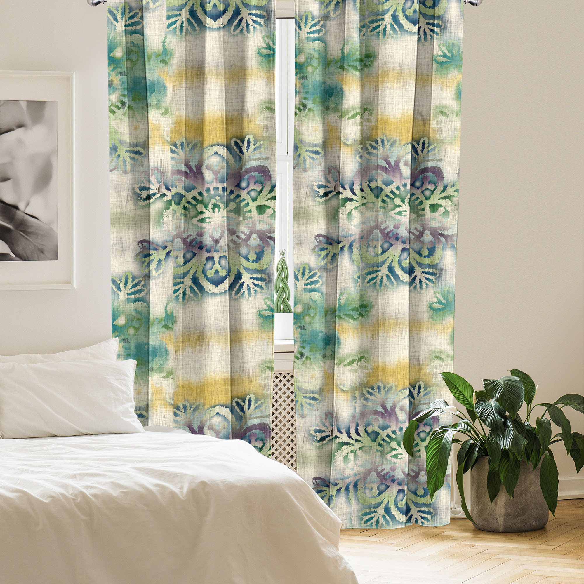 East Urban Home Cecilla Microfiber Semi-Sheer Curtain Pair | Wayfair