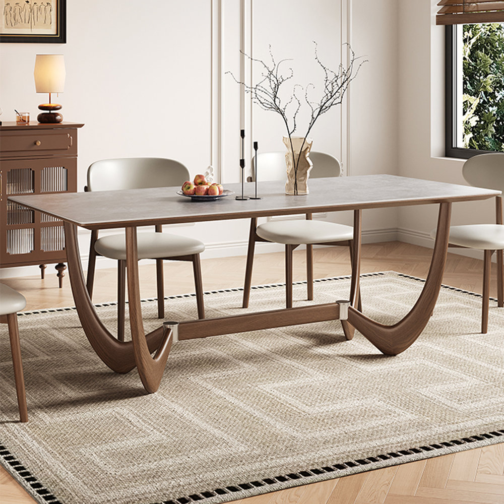 Elamer French minimalist high-end dining table set | Wayfair