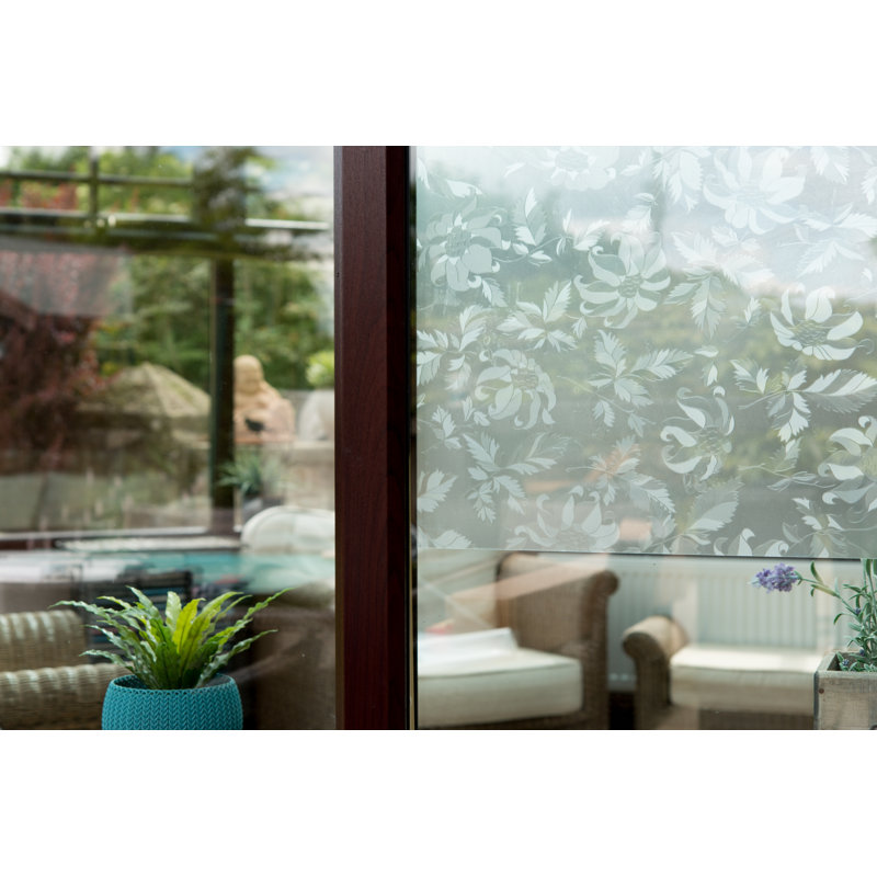 Ophelia & Co. Self-Adhesive Privacy Glass Window Film, Perennial/Damast ...