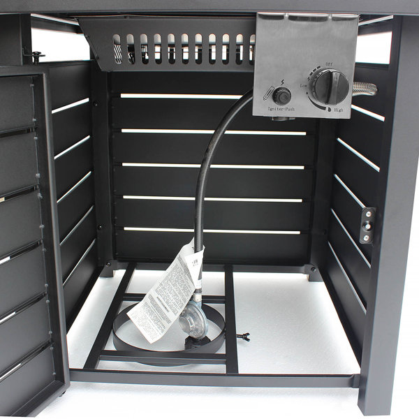 Latitude Run® Lyailya 24.8" H x 28" W Iron Propane Outdoor Fire Pit ...