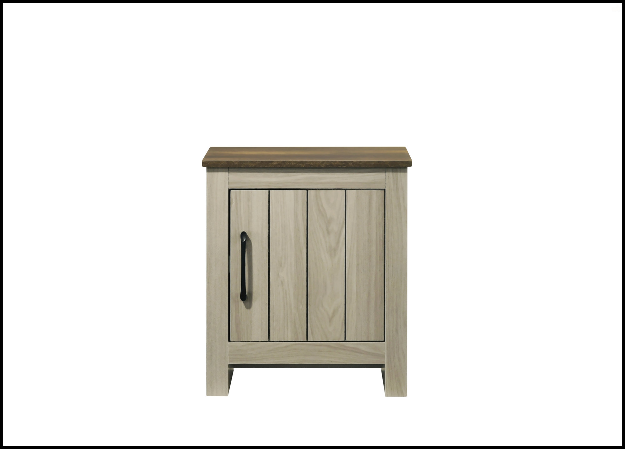 George Oliver 16"W Grey Oak End Table With Cabinet Door - Wayfair Canada