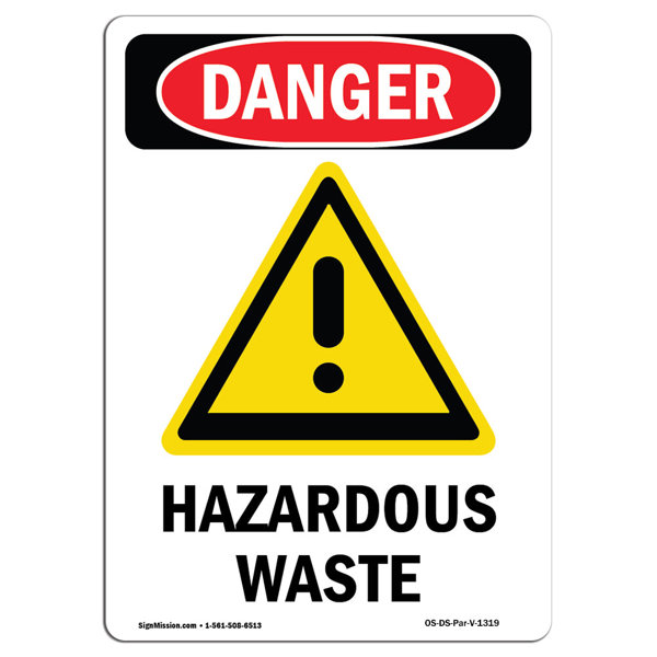 SignMission Hazardous Waste Sign - Wayfair Canada