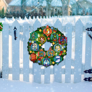 Designocracy 12 Days of Christmas Wreath Door Hanger | Wayfair