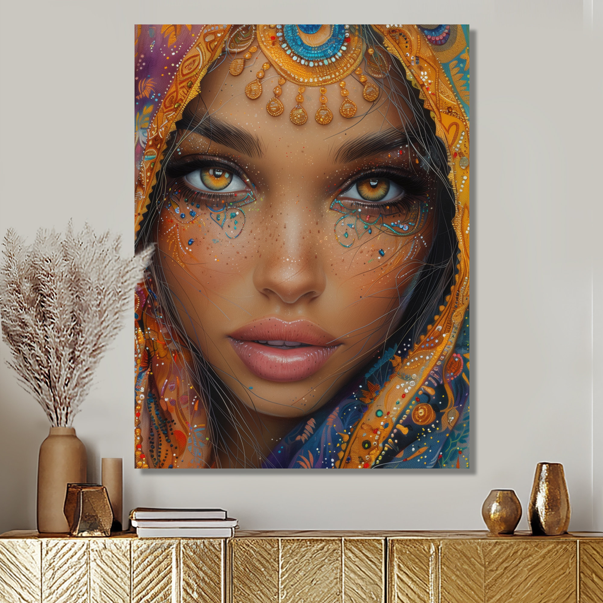 Astoria Grand Orange Gold Bollywood Indian Woman Beauty - Indian Woman ...