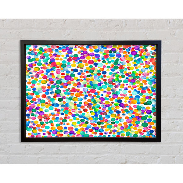 Ivy Bronx Thousands Of Watercolour Dots Framed Print | Wayfair.co.uk