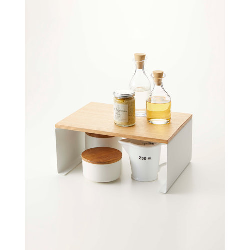 Yamazaki USA Tosca Yamazaki Home Wood-Top Stackable Kitchen Rack ...