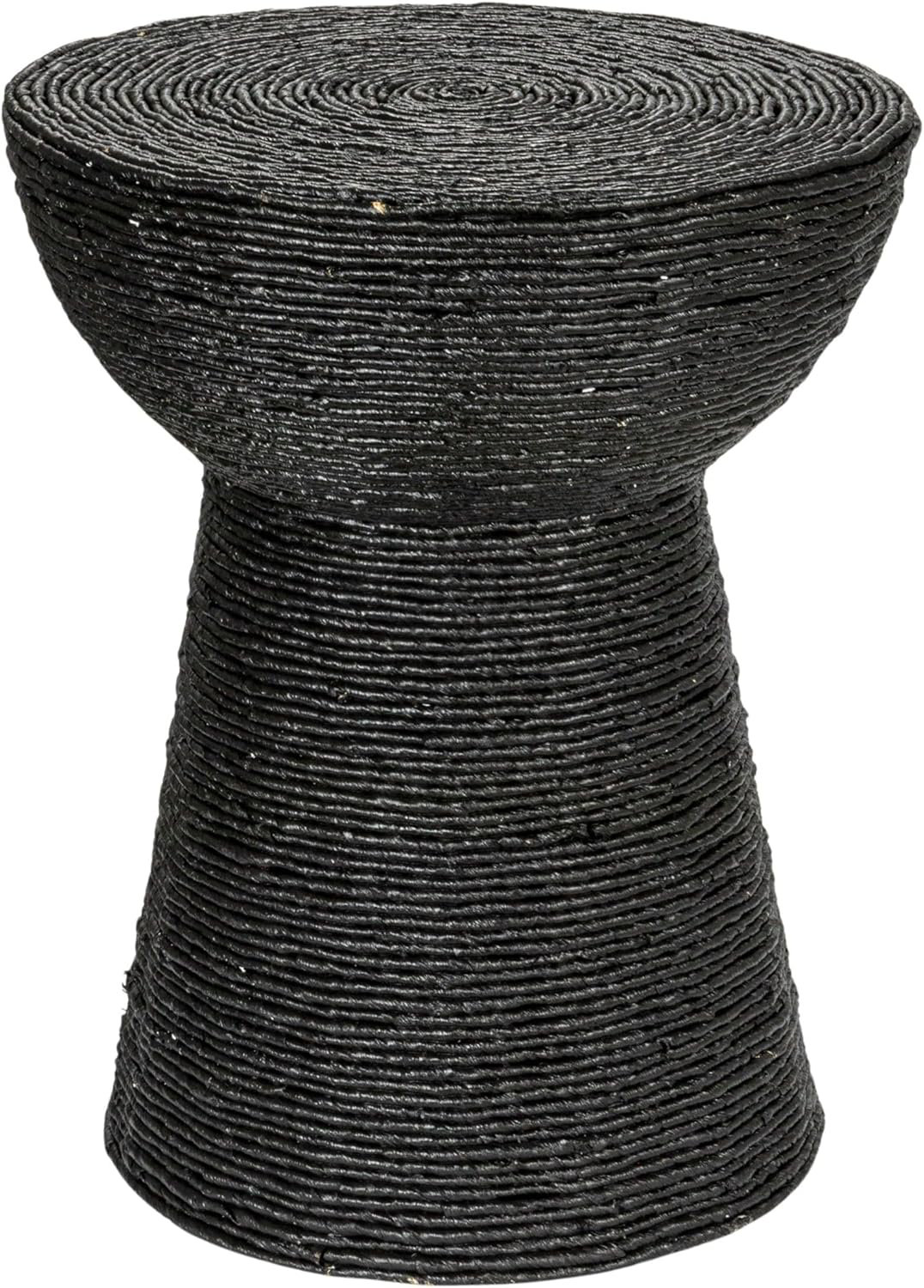 Dakota Fields Handwoven Natural Corn Rope Side Table With Modern ...