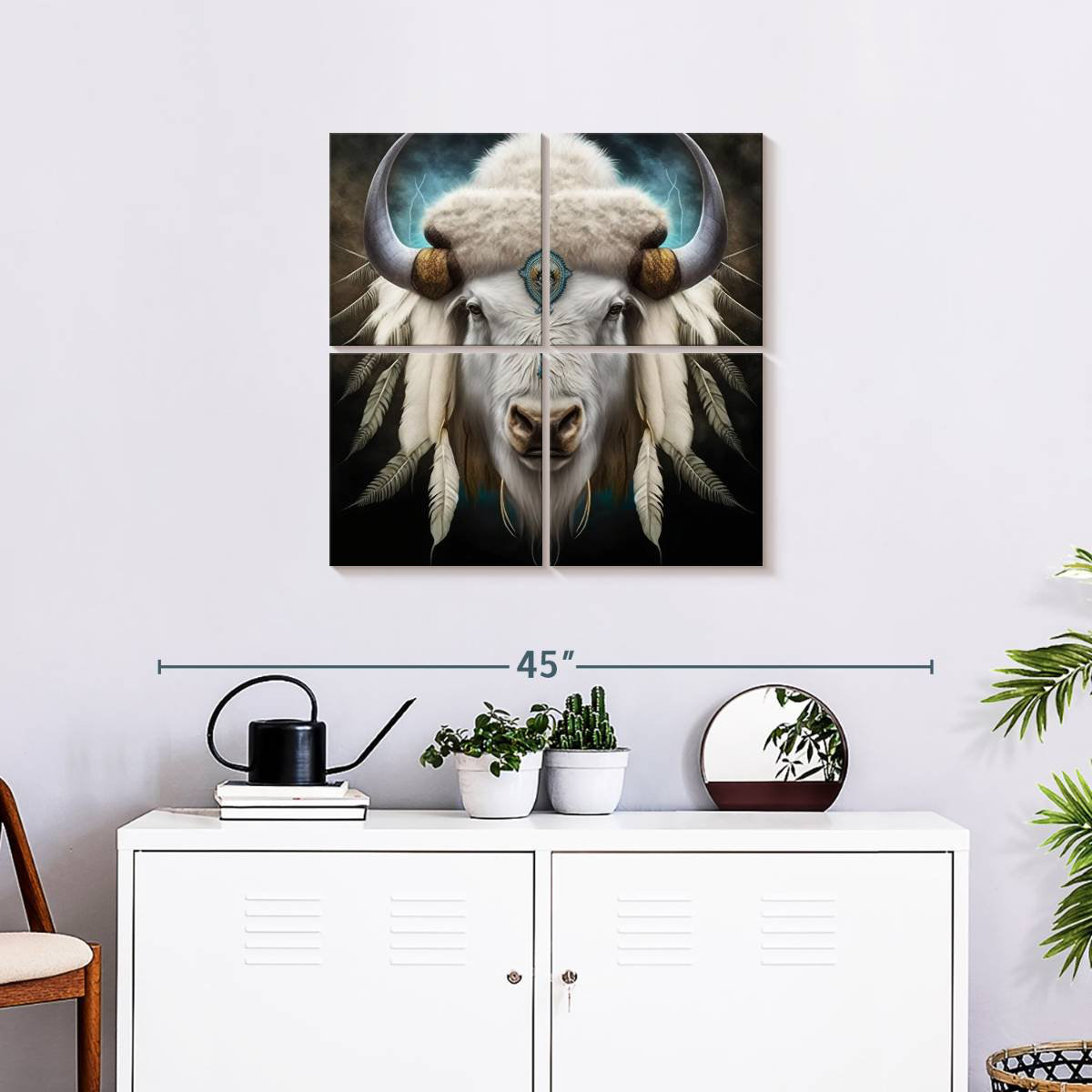 Ebern Designs Buffle blanc sacré Brampt - Wayfair Canada