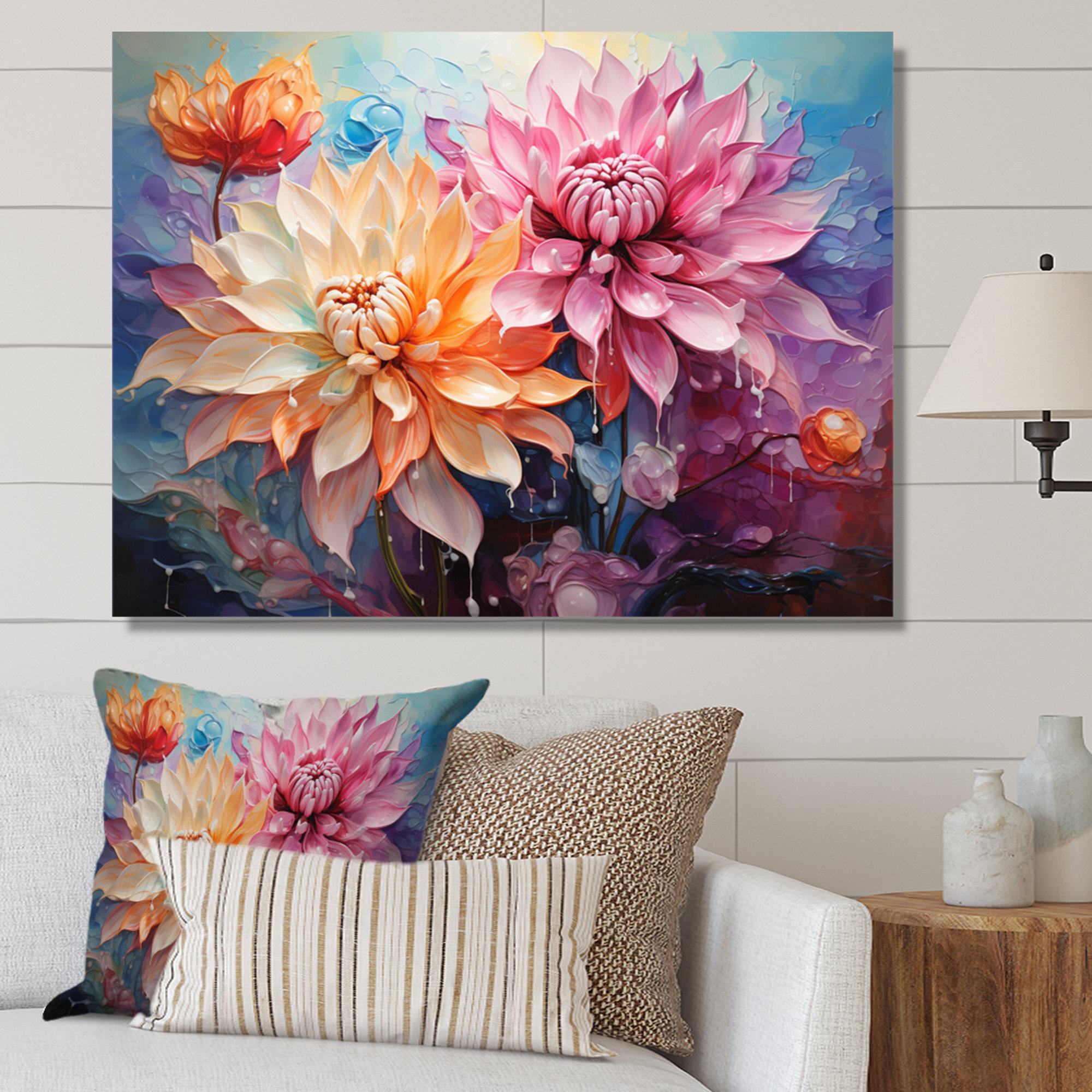 Red Barrel Studio Pink Dandelion Meadow Melody III On Canvas Print ...