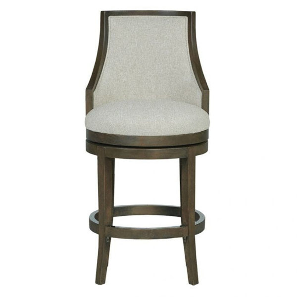 Fairfield Chair Robroy Swivel Upholstered Counter Stool with Solid Wood ...