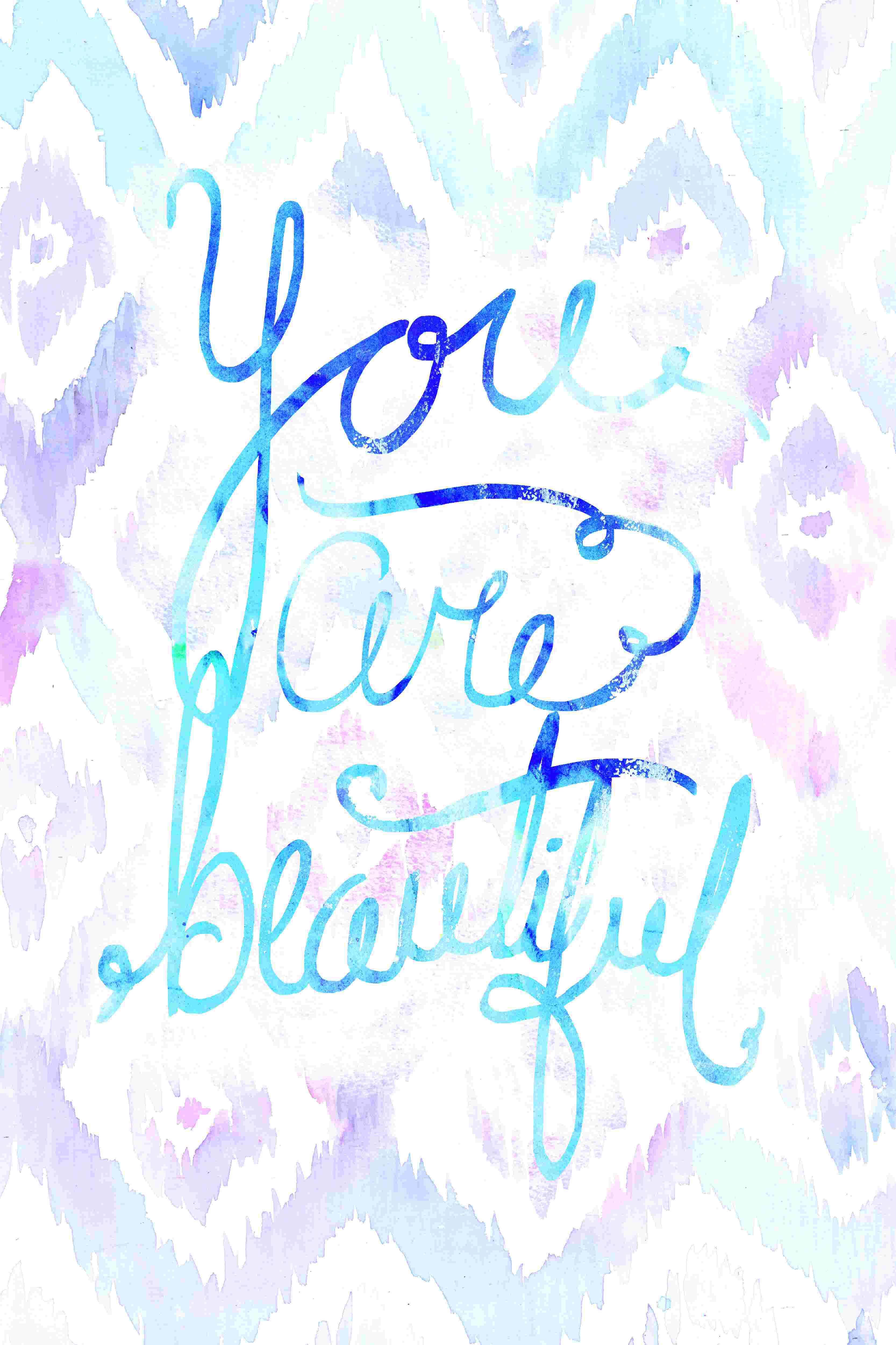 Trinx You Are Beautiful Blue Handwriting - Wayfair Canada