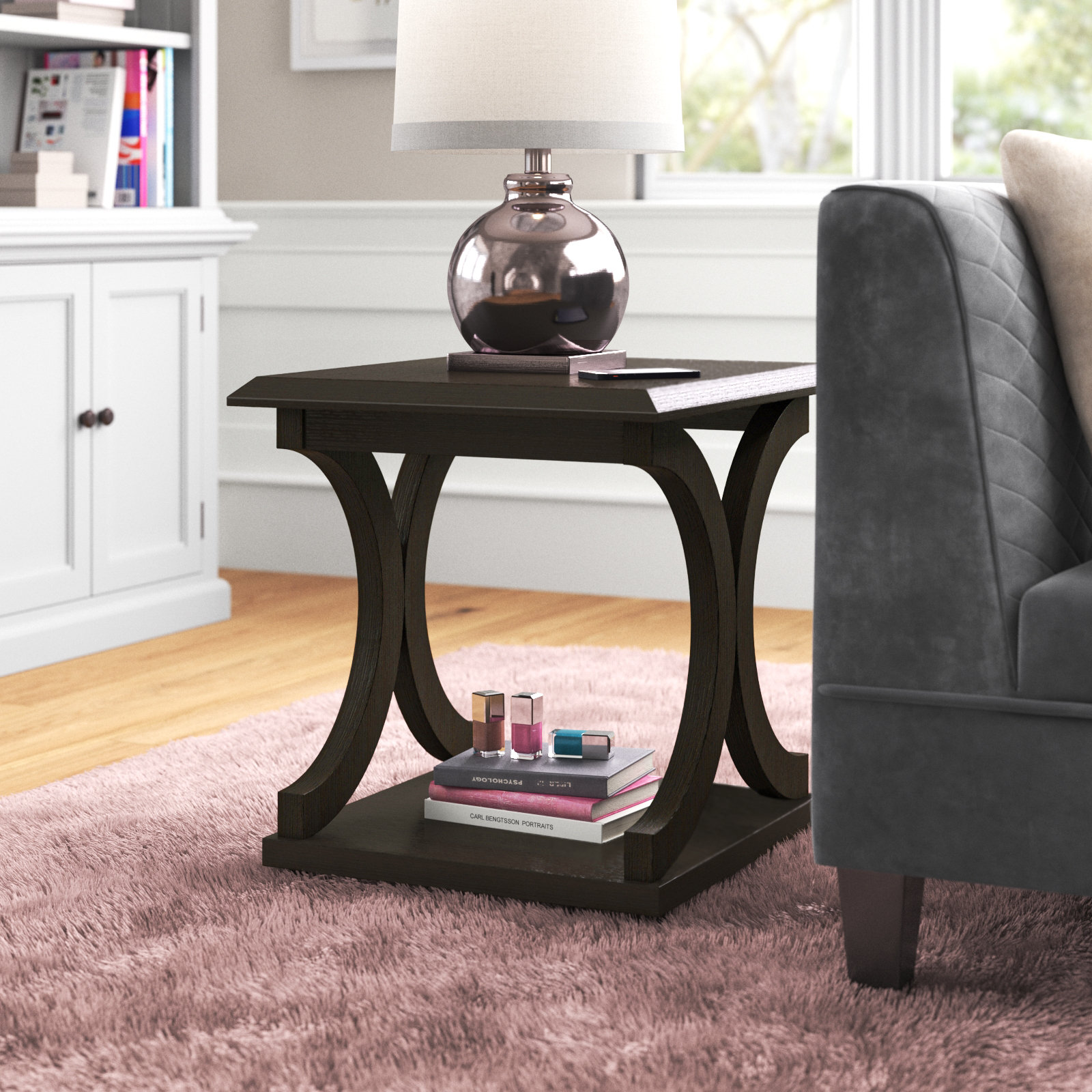Lark Manor™ Galesville C-shaped Base End Table & Reviews | Wayfair