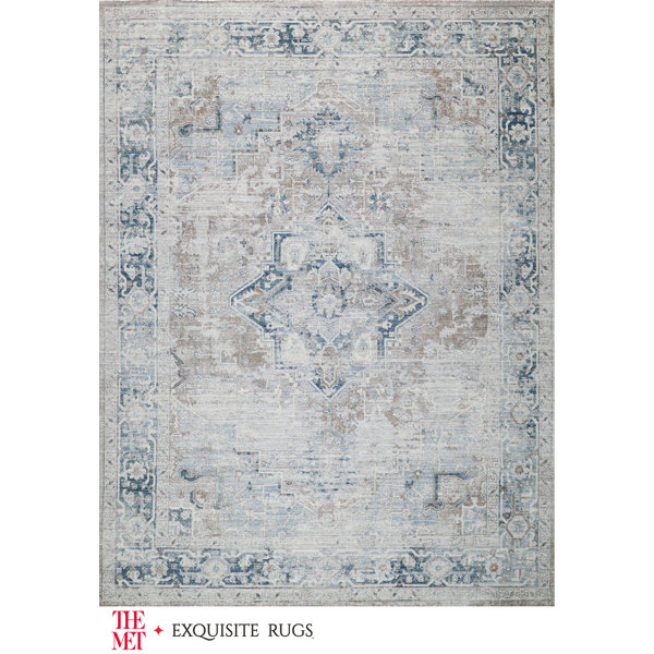 Exquisite Rugs The Met x Exquisite Rugs Vintage Looms Rust/Navy Area ...