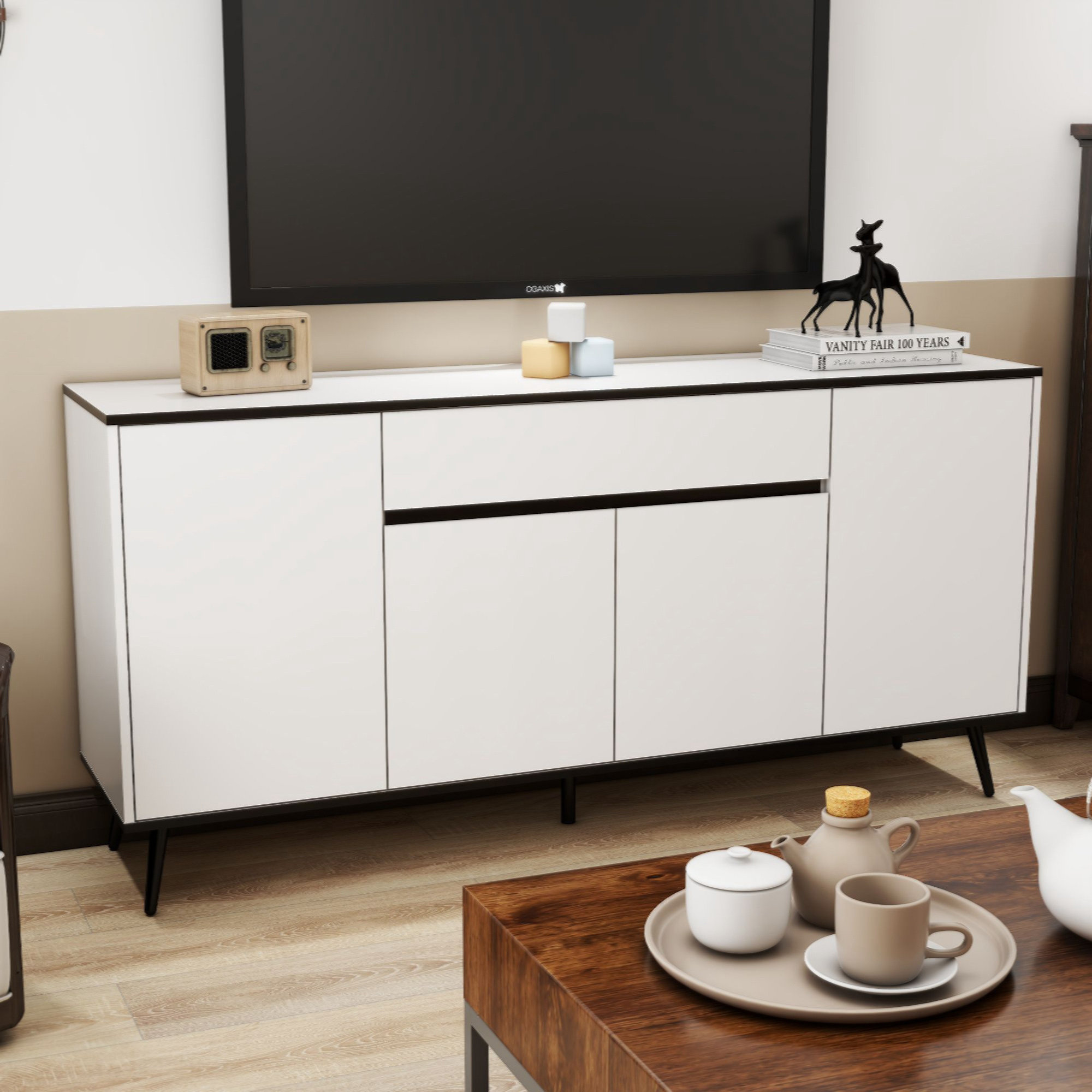Corrigan Studio® 4 Door 1 Drawer Modern Sideboard | Wayfair
