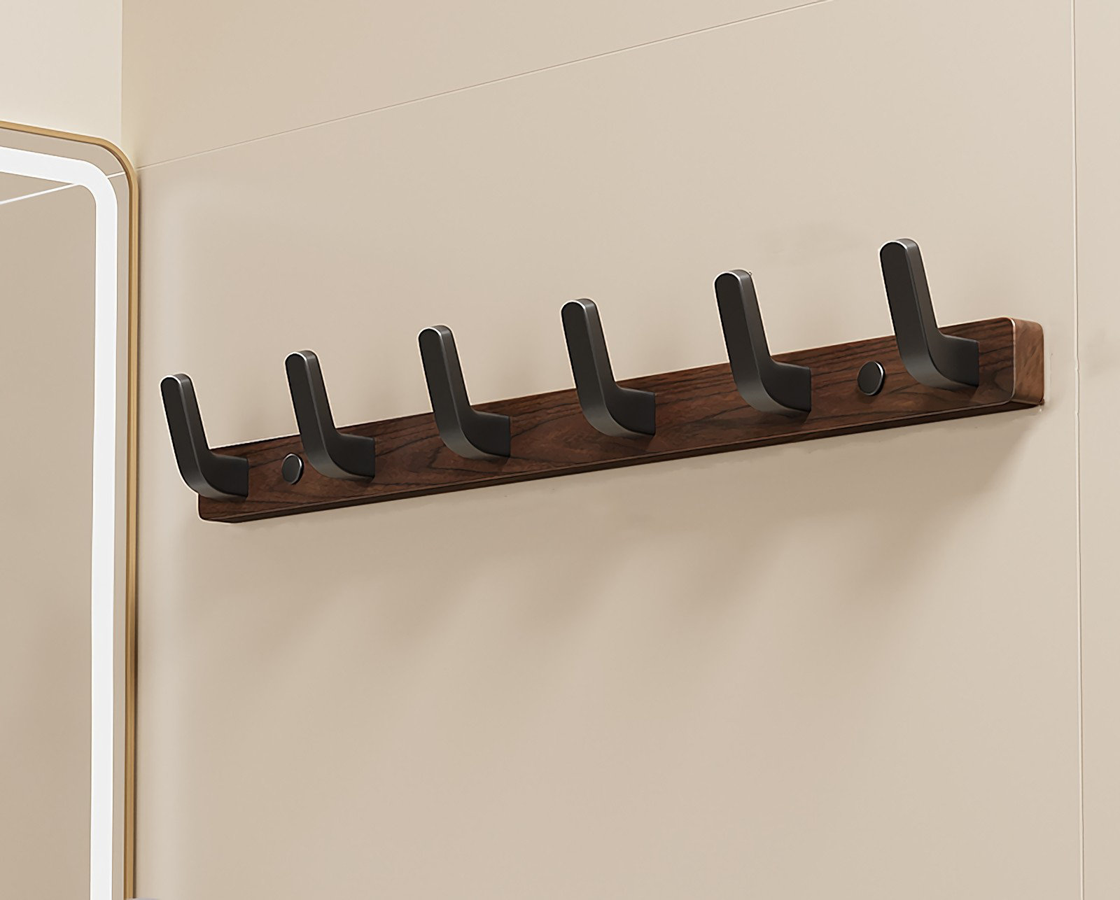 Red Barrel Studio® Walnut Hook Fitting Room Without Punching, Hanging ...