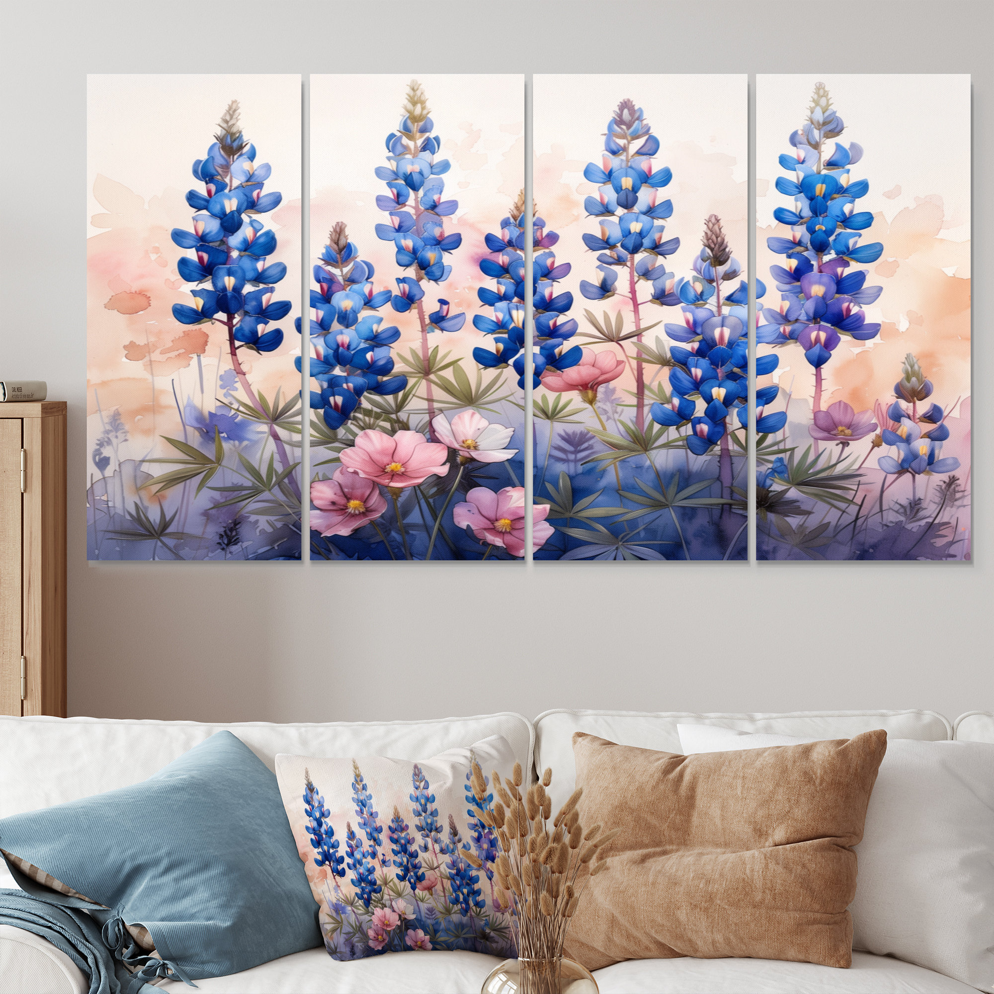 Lark Manor™ Blue Pink Wildflower Blue Bonnets Dreams III - Blue Bonnets ...