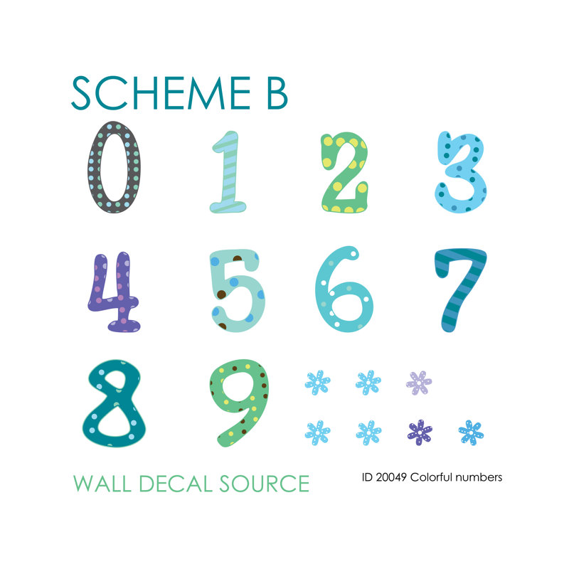 Wall Decal Source Number and Flower Wall Decal | Wayfair