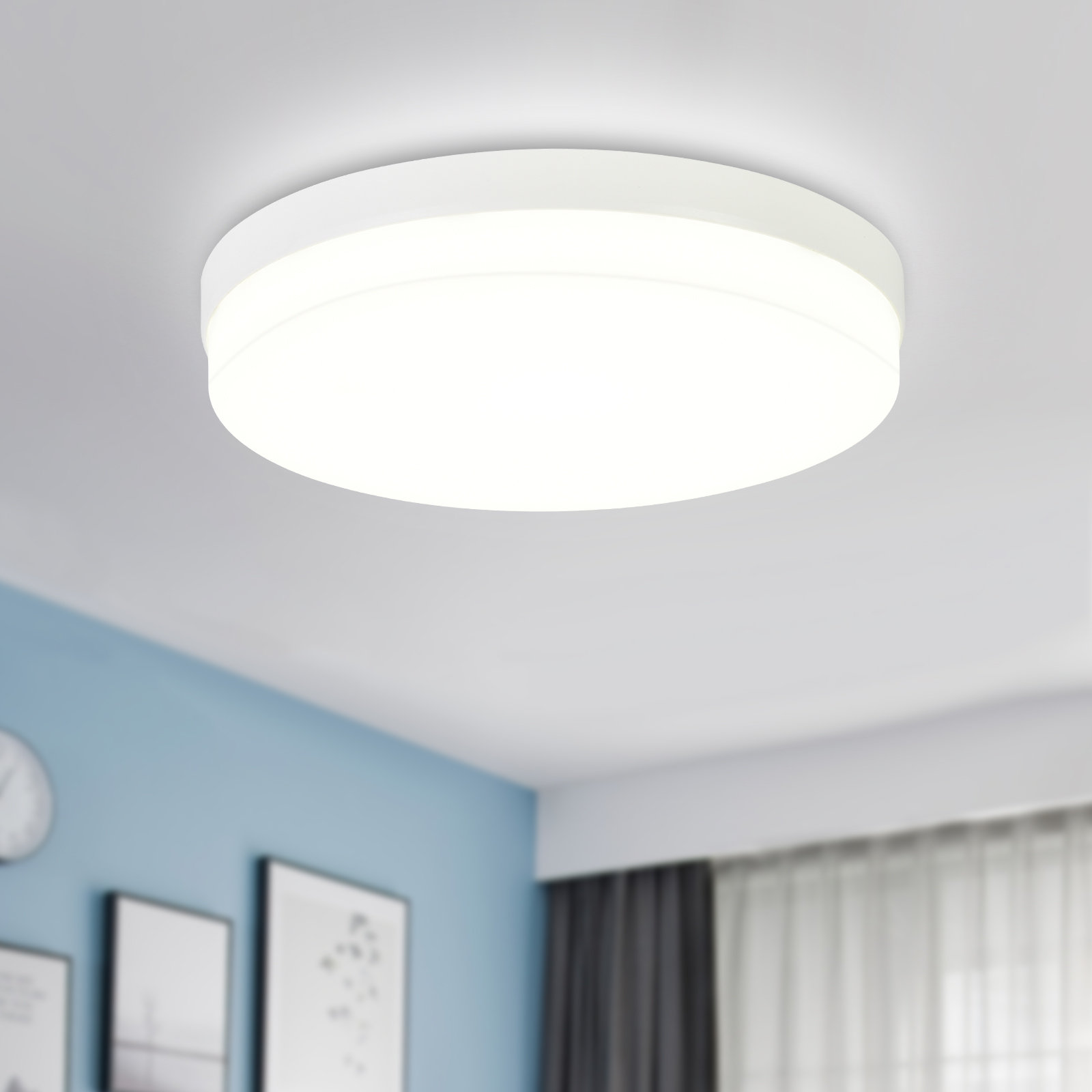 Ebern Designs Navagio 9-inch LED Flush Mount Ceiling Light embedded ...