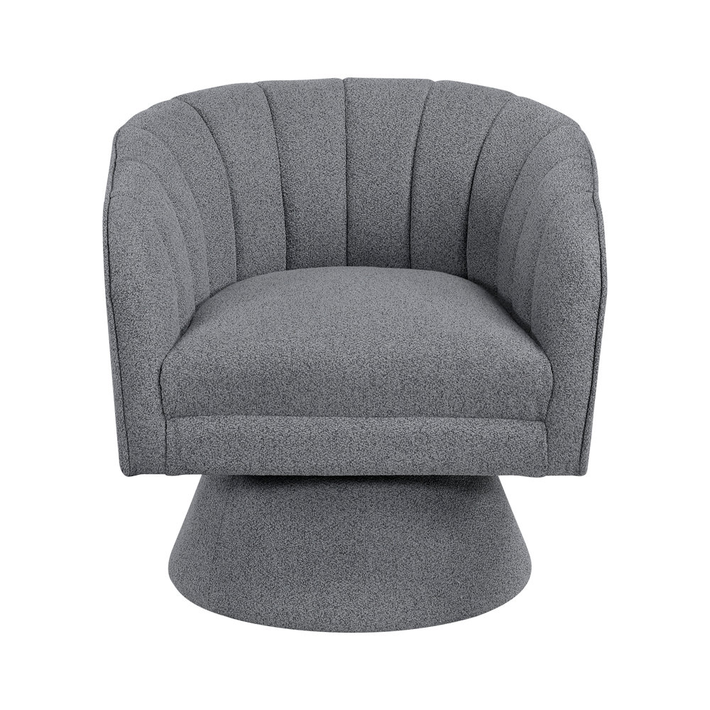 Latitude Run® Modern Boucle Upholstery Swivel Accent Chair - Wayfair Canada