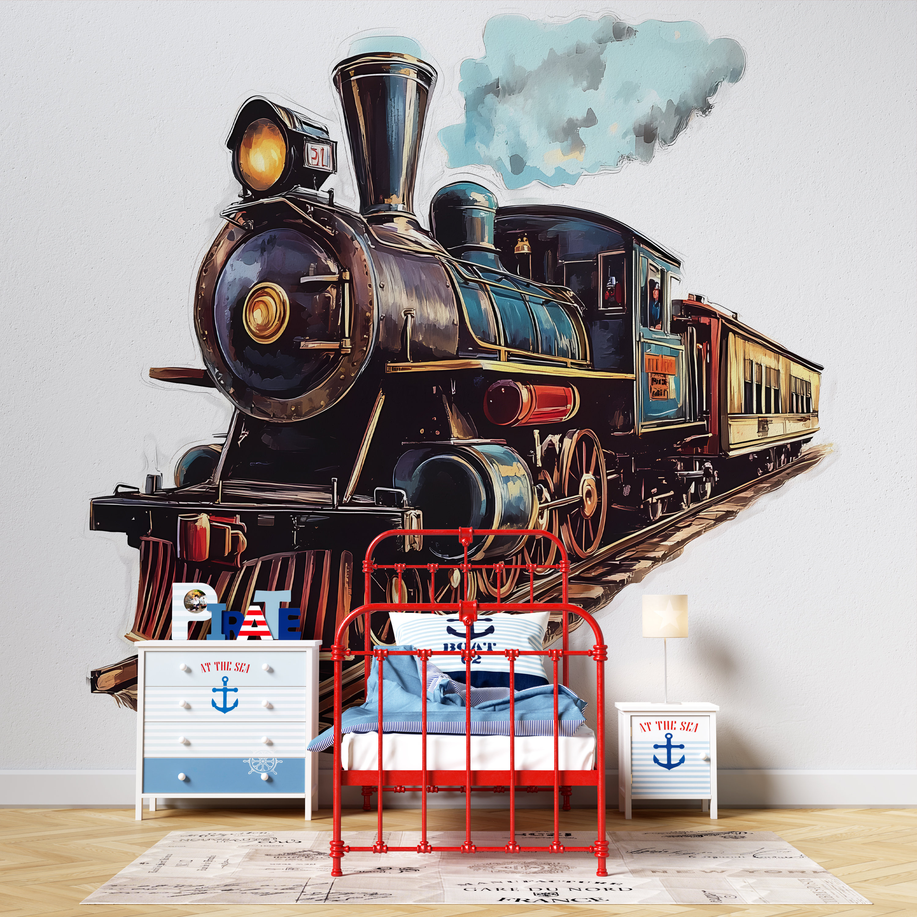 Trent Austin Design® Vintage Train Vinyl Decal - Steam Engine Wall ...