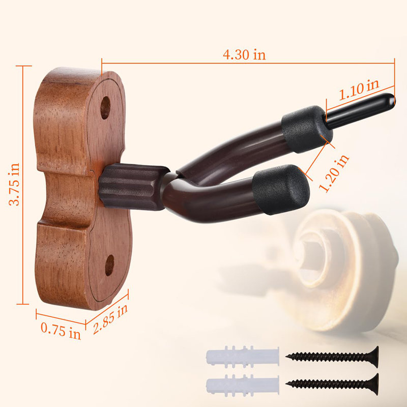 Lark Manor™ Violin Hanger Wall Mount With Bow Holder Home & Studio Wall ...