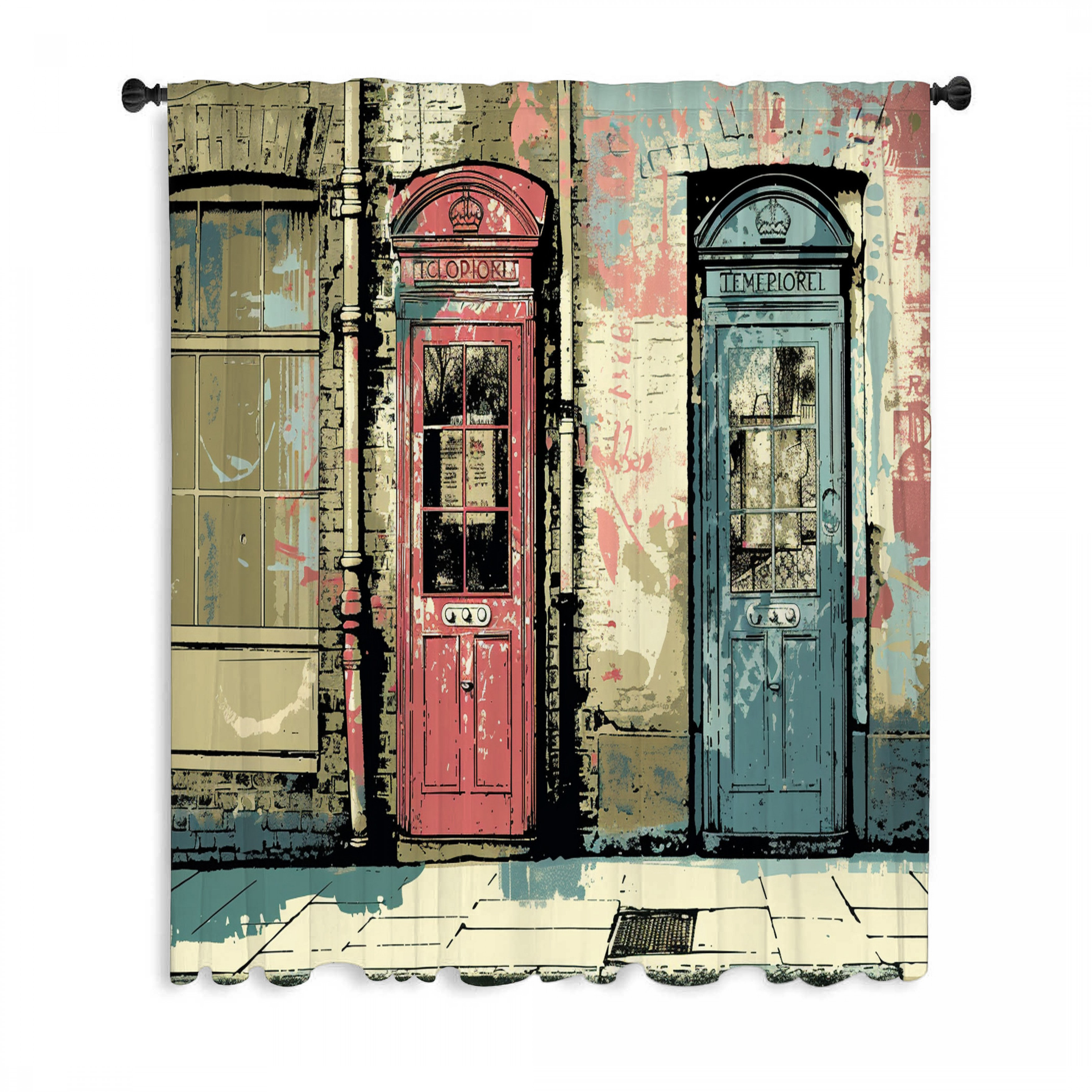 17 Stories Telephone Booths Window Curtains, Architecture Blockout ...