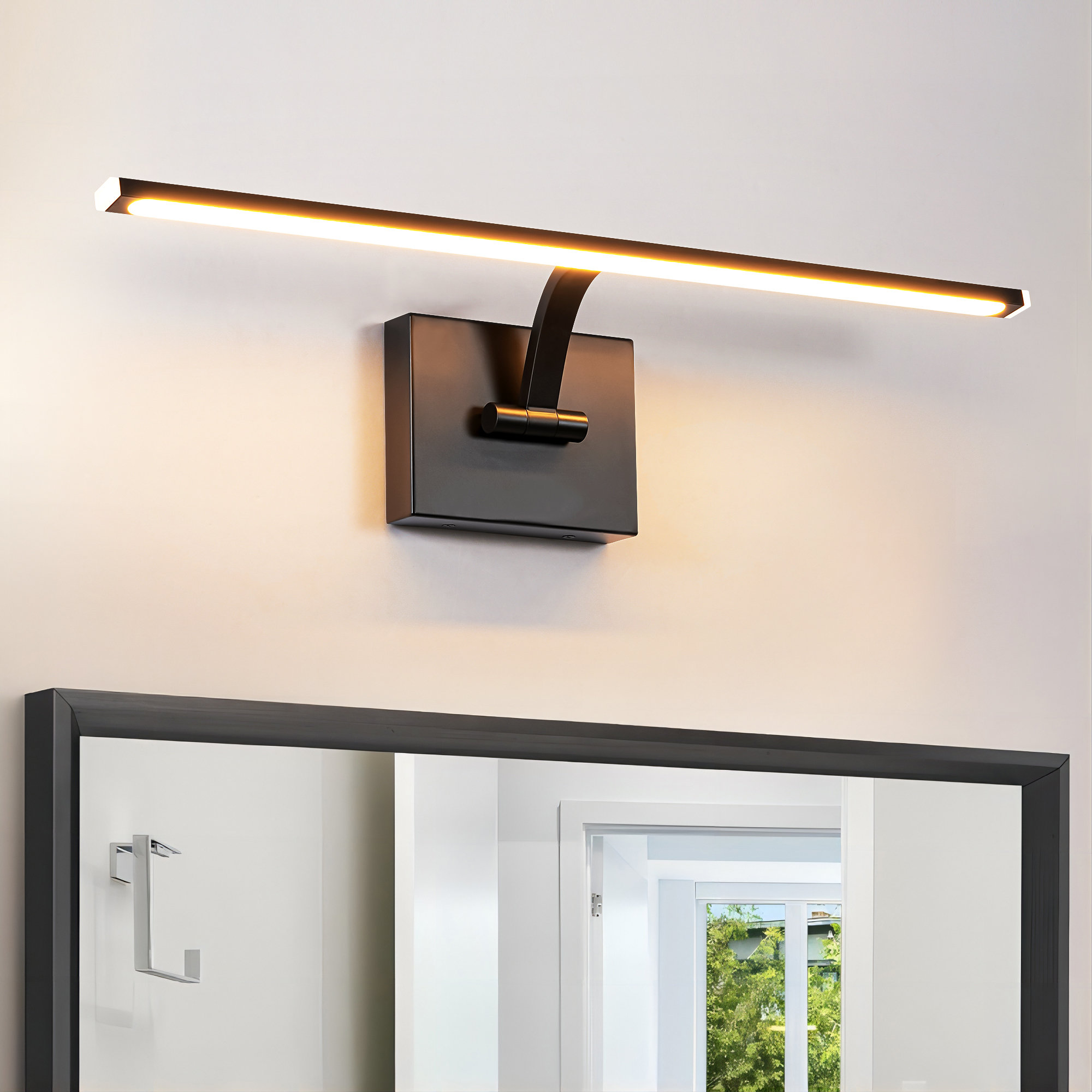 Wrought Studio™ Radiantia Dimmable LED Aluminum Wall Mounted Picture ...