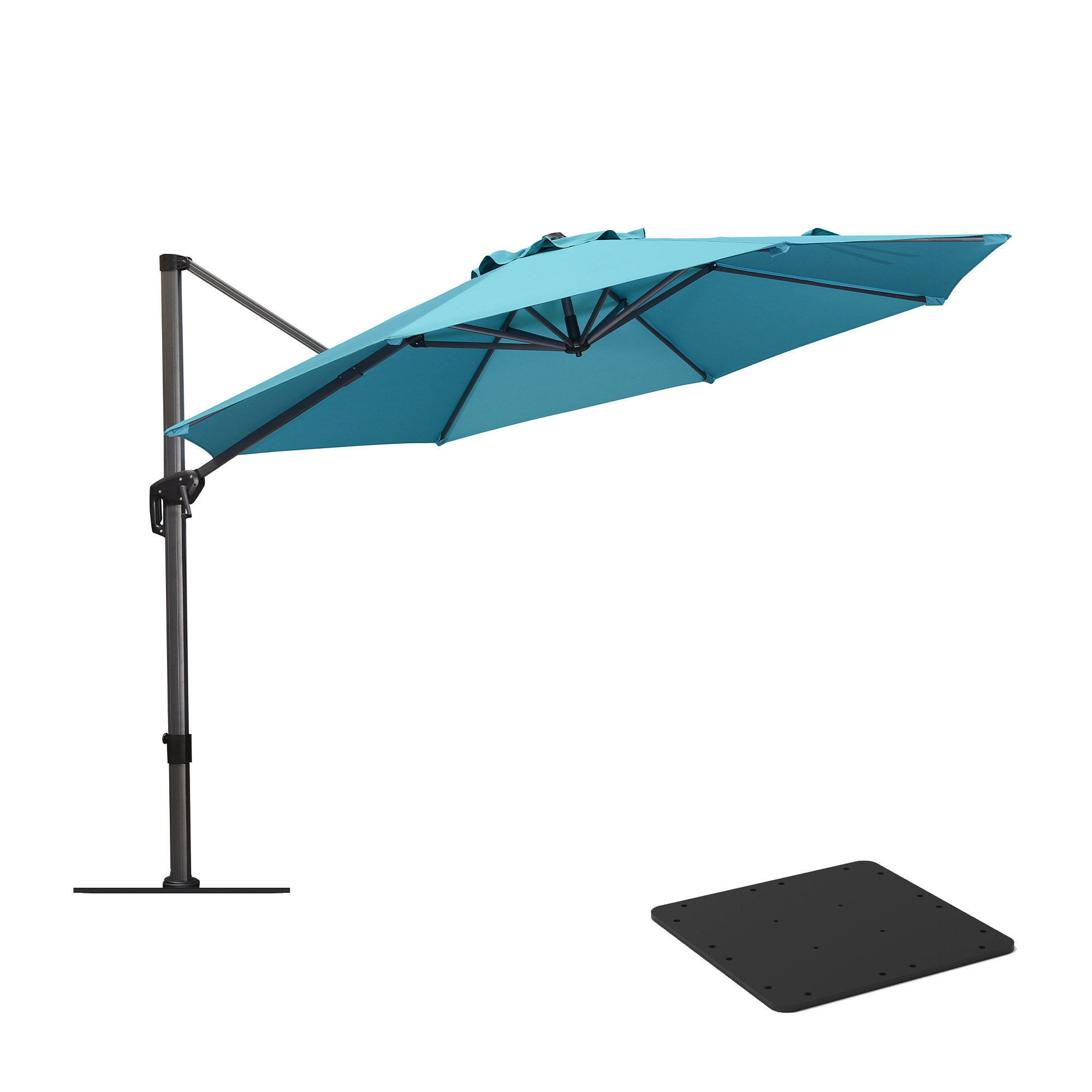 Arlmont & Co. Reynah Outdoor 132'' Cantilever Round Aluminum Umbrella ...