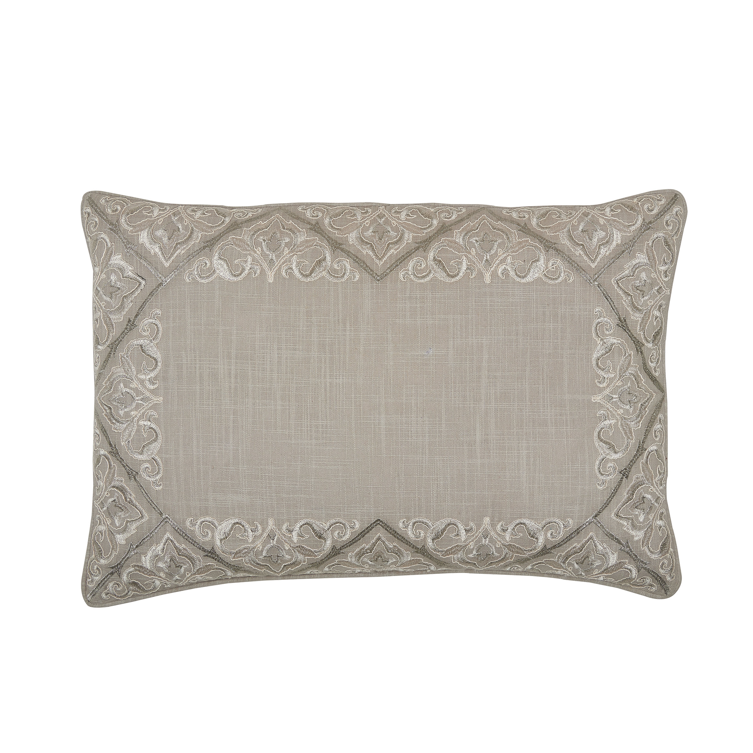 C&F Home Rhea Floral Solid Gray Cotton Decor Throw Pillow | Wayfair