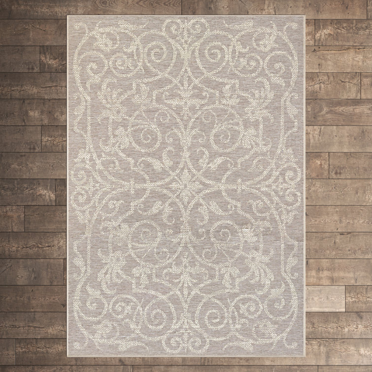 Kelly Clarkson Home Cassina Floral Cocoa Natural Indoor Outdoor Area ...