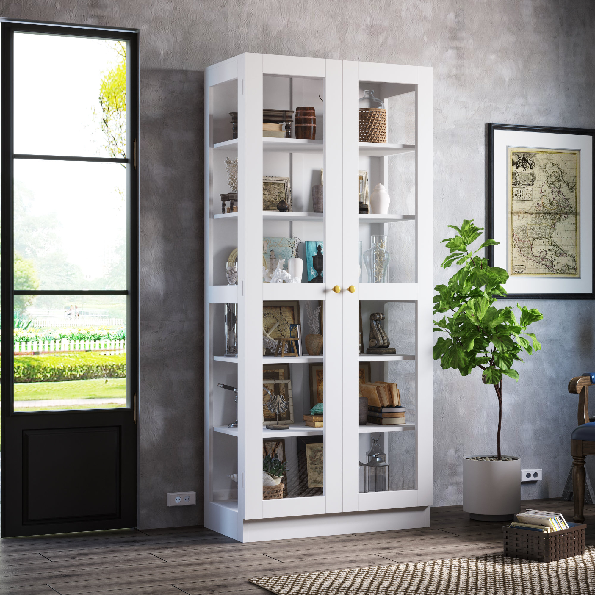 Morinome 6-Tier Glass Door Display Case - Wayfair Canada
