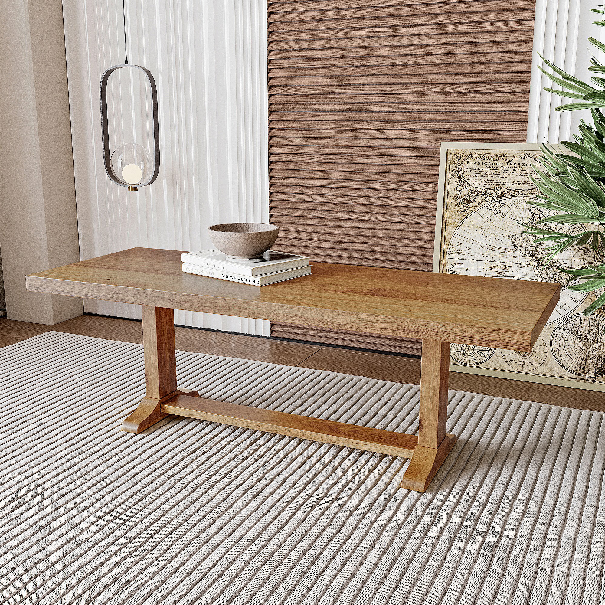 Winston Porter Solid Wood Dining Bench - Modern Rustic Kitchen Table ...