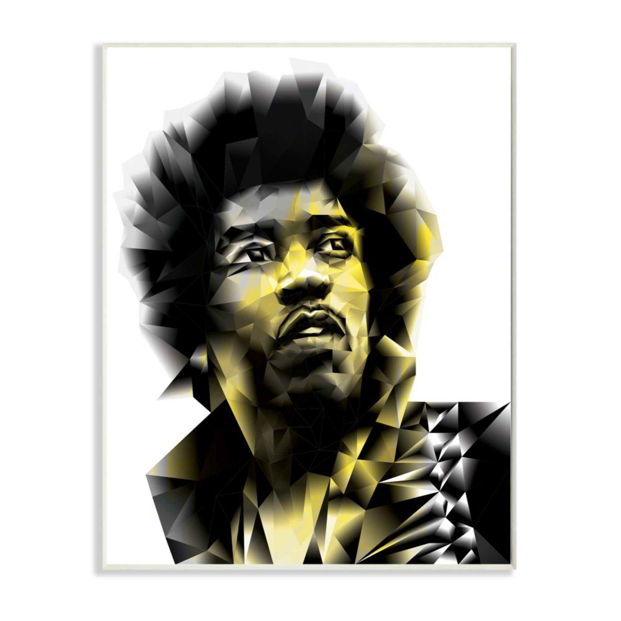 Wrought Studio™ Geometric Male Portrait Yellow Triangle Detail by ...