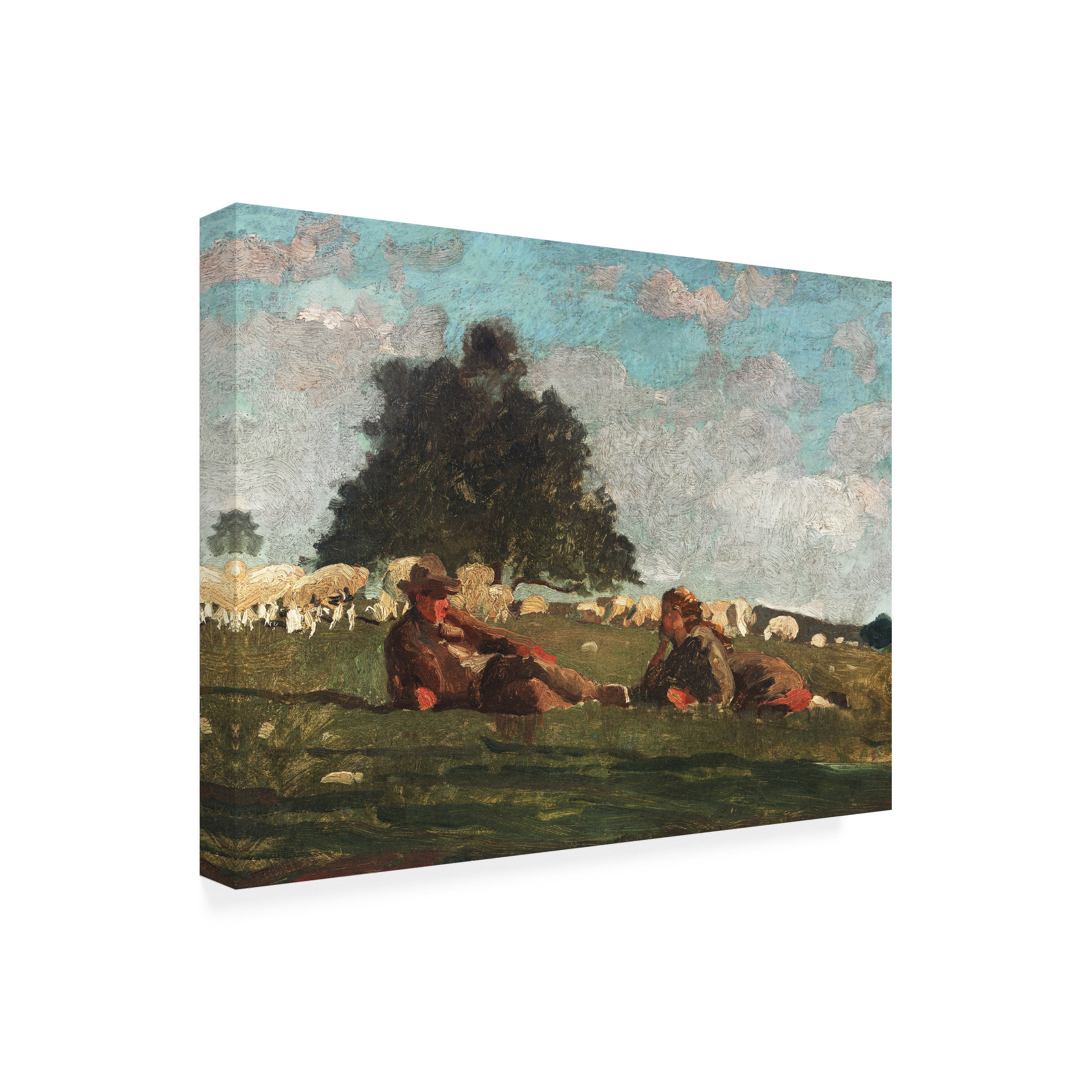 Charlton Home® " Homer's Sheep Countryside I " on | Wayfair