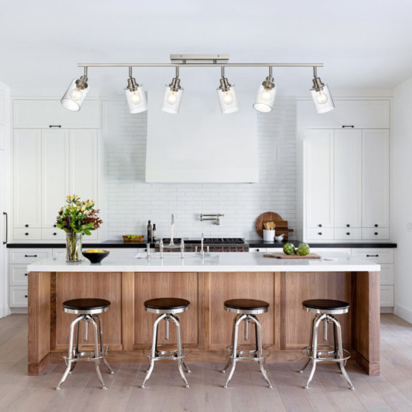 Breakwater Bay Modern Complete Track Lighting Kits 6 Lights Brushed ...