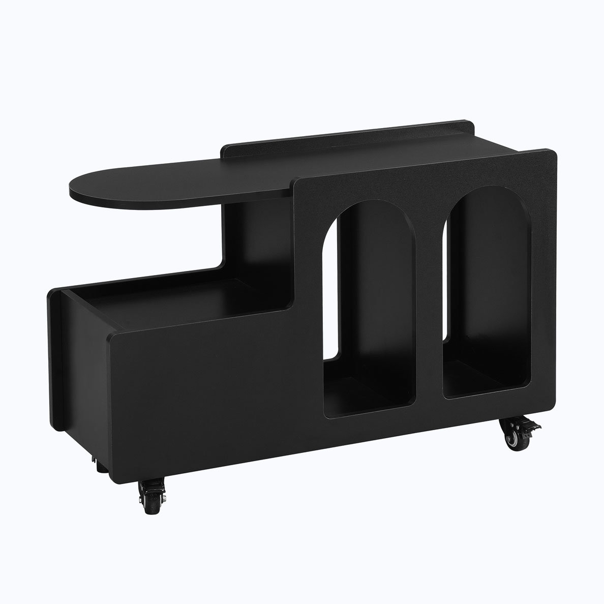 Latitude Run® Storage End Table with lockable wheels | Wayfair