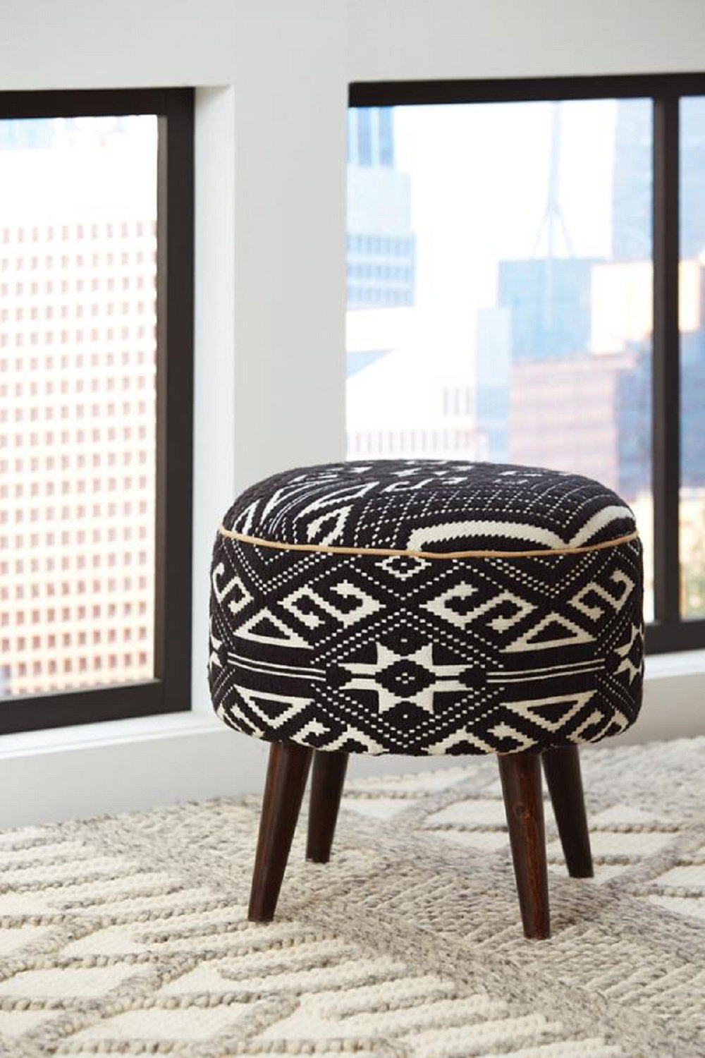 Steelside™ Marbella Wood Accent Stool | Wayfair