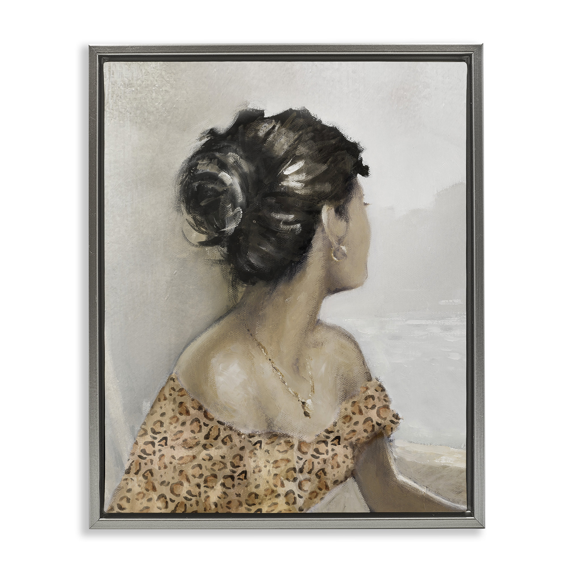 Latitude Run® Woman Looking Away Portrait Floating Frame, design by E ...
